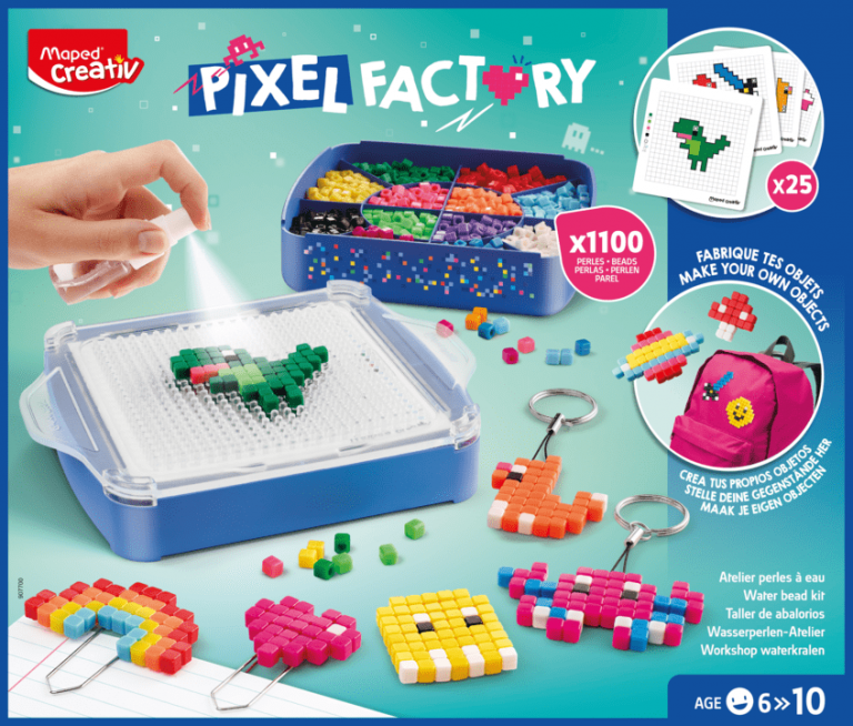 Kit de création accessoires perles à eau Pixel Factory – Dès 6 ans – Maped France